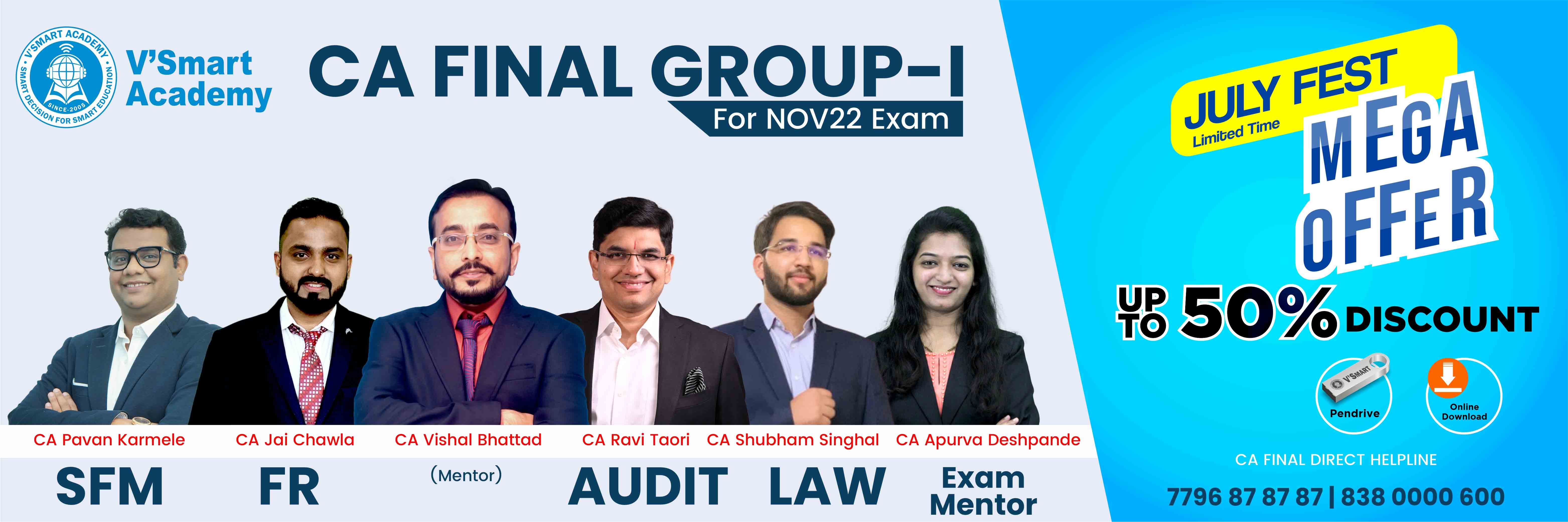 Best CA, CS & CMA Online & Pendrive Classes in India | Vsmart Academy