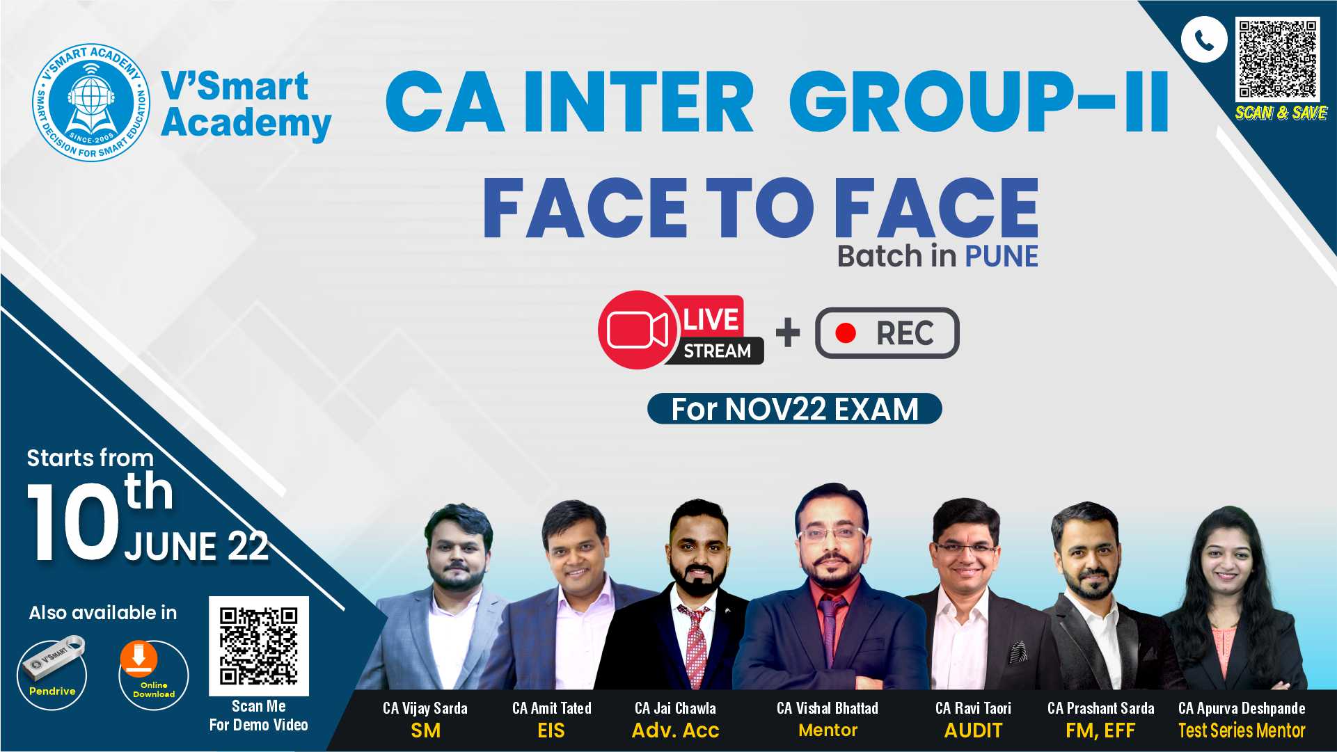 Best CA, CS & CMA Online & Pendrive Classes in India | Vsmart Academy