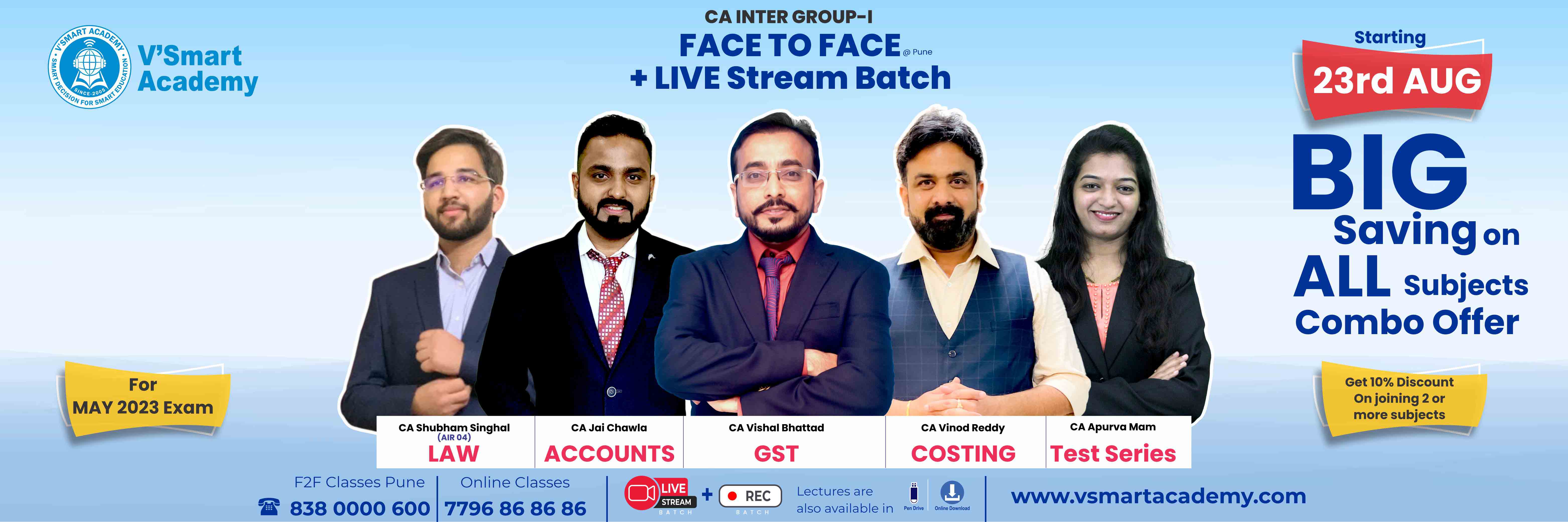 Best CA, CS & CMA Online & Pendrive Classes in India | Vsmart Academy